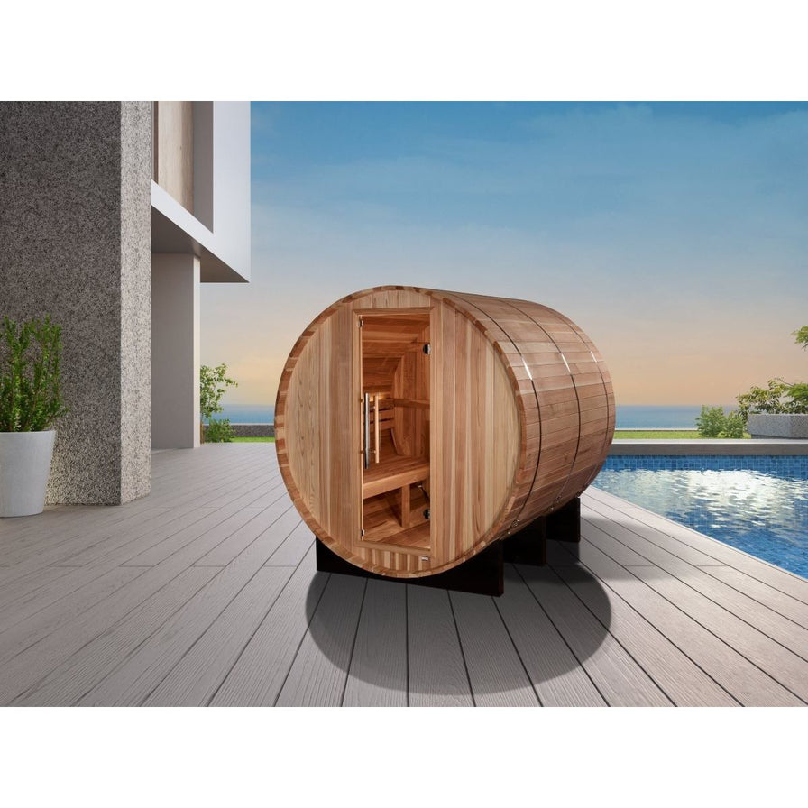 Golden Designs "Arosa" 4 Person Traditional Barrel Sauna GDI-B004-01 ...