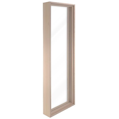 PROSAUNAS Extra-Large Framed Dual Pane Clear Glass Sauna Window Hemloc