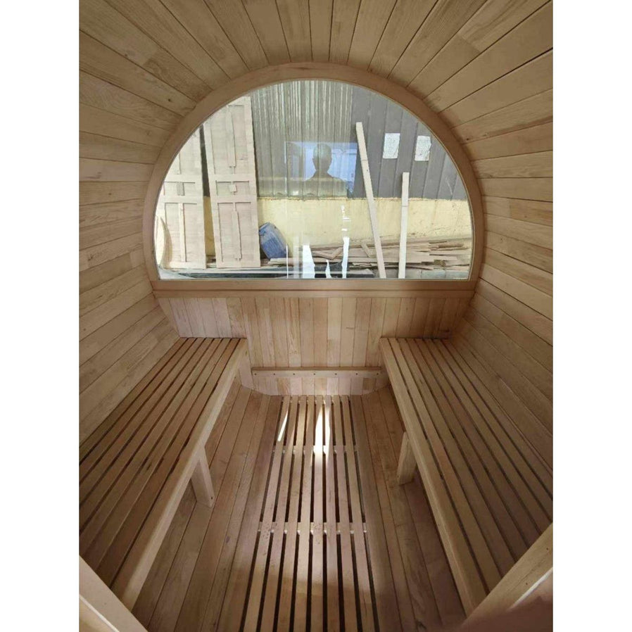 Rainier Saunas 8 Person Custom Barrel Sauna — West Coast Saunas