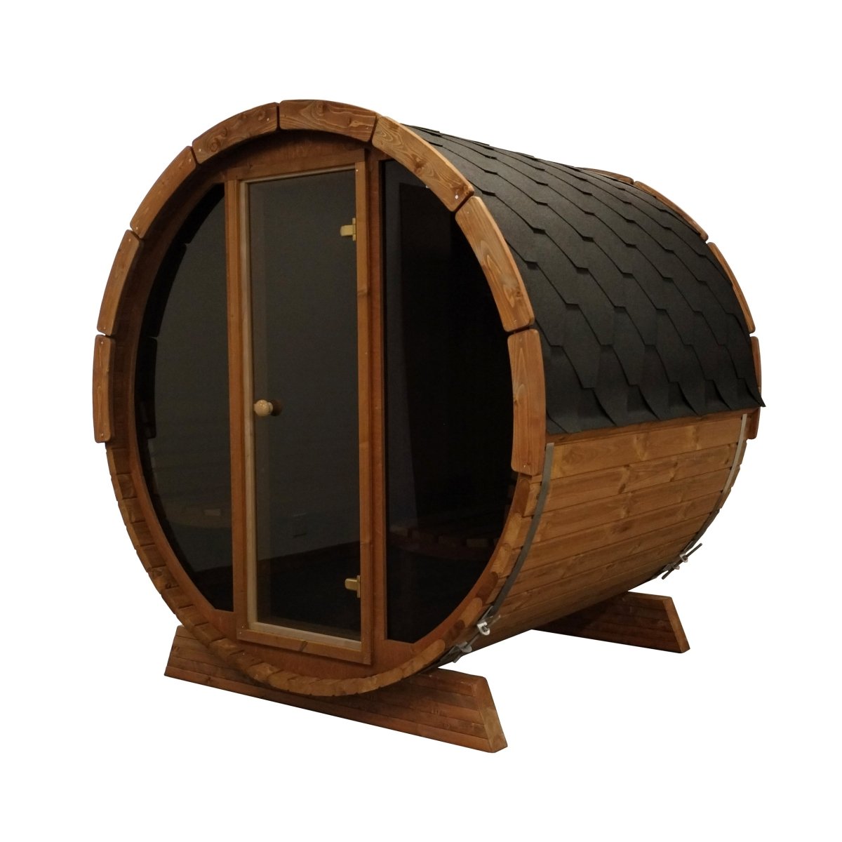 SaunaLife Model E7W: Barrel Sauna with Window — West Coast Saunas