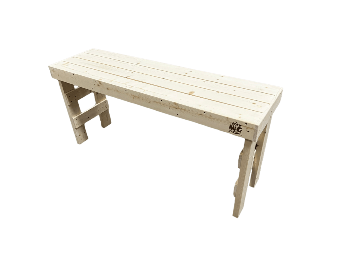 WCS Tall Folding Pine Sauna Bench — West Coast Saunas