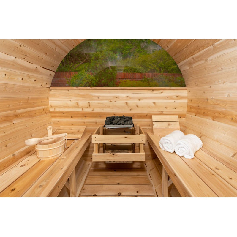 Canadian Timber Serenity Barrel Steam Sauna for 2 People Glass Windows ...